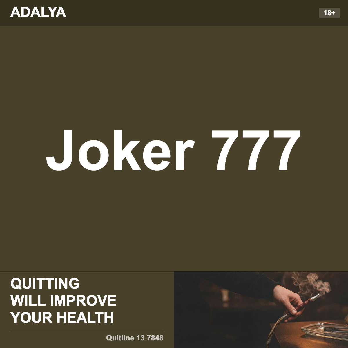 Buy Adalya Joker 777 — The Premium Shisha